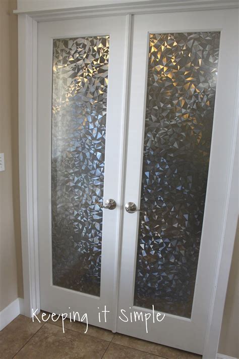 How To Frost Glass With Vinyl For More Privacy • Keeping It Simple Frosted Glass Window