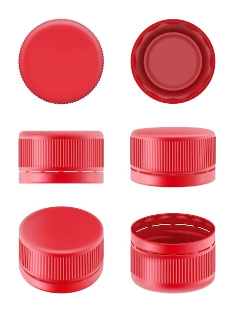 Tapas De Botellas Tapas De Plástico Coloridas Y Realistas Para Envases De Alimentos Botellas De