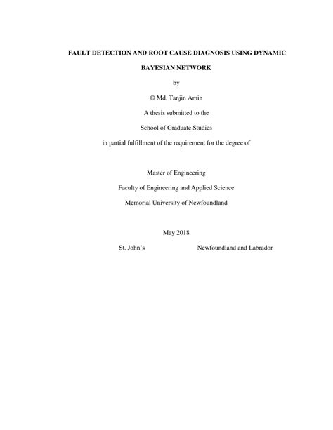 Pdf Fault Detection And Root Cause Diagnosis Using Dynamic Bayesian