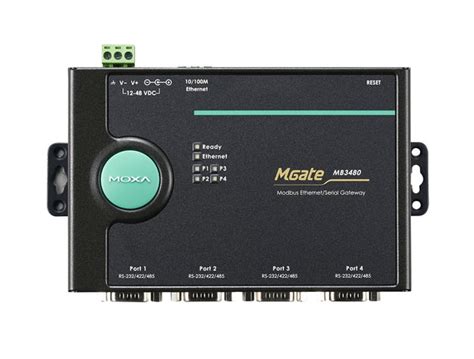 MOXA MGate MB3480 4 Port RS 232 422 485 Modbus TCP to Serial Gateway купить по выгодной цене в