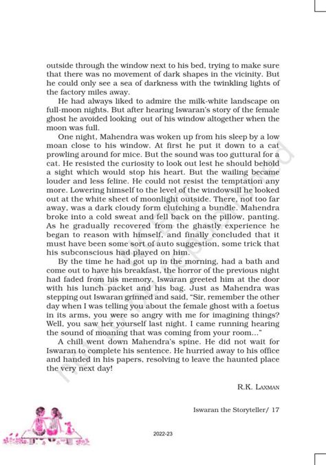 Ncert Book For Class 9 English Chapter 3 Iswaran The Storyteller