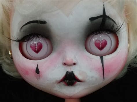 Custom Doll Ooak Custom Blythe Doll Black Angel By Mikiartshop