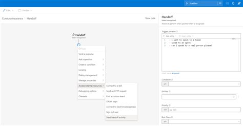 Human Virtual Agent Handoff In Framework Composer Microsoft Learn
