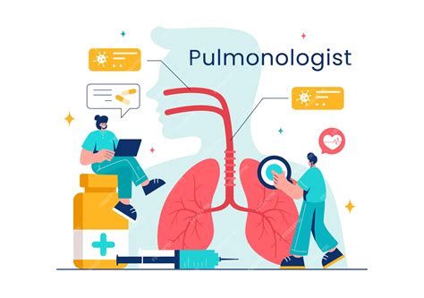 Premium Vector Pulmonologist Vector Illustration With Pulmonology