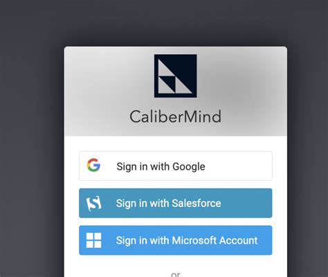 Signing In To Calibermind Calibermind Knowledge Base And Docs