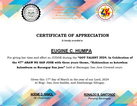 Certificate Judge Pdf