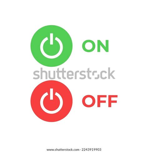 Turn On Off Button Icon Vector Stock Vector Royalty Free 2243919903