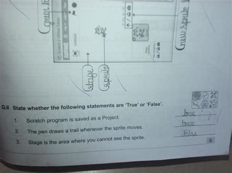 Computer Grade 3 Ch 3 Introduction To Scratch 2 Wb Excercise