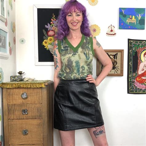 Vintage Black Leather Mini Skirt 1980s Wilsons Depop