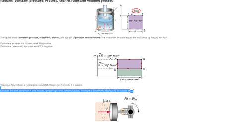 Solved Isobaric Constant Pressure Process Isochric