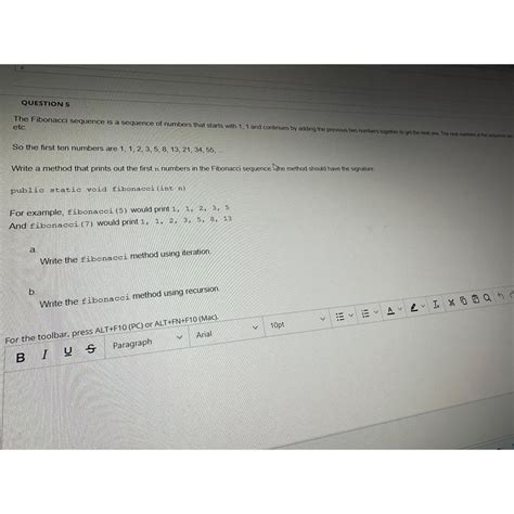 Solved Pquestion The Fibonacci Sequence Is A Sequence Of Chegg