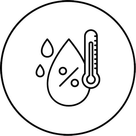 Ícono De Humedad Vector Premium