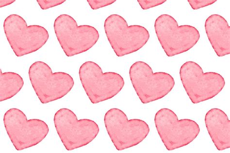 Premium Vector Seamless Pattern Of Watercolor Hearts