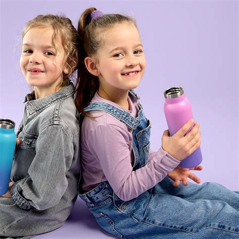 Lassig Double Walled Stainless Steel Bottle 460ml Unique Gradient Purple • Yuehlia