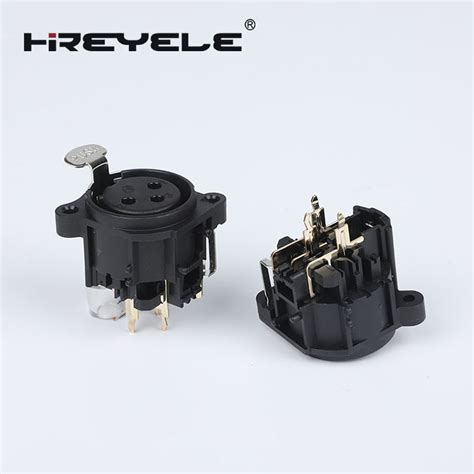Xlr Connectors Audio Speaker 3 Pin Xlr Female Panel Mount Socket Connector