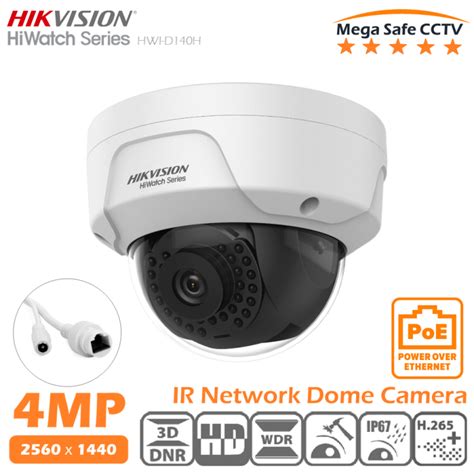 HikVision Hiwatch 4MP IR PoE H.265 Outdoor IP Dome Camera, IR Night ...