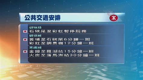 港鐵及巴士服務受影響 Now 新聞