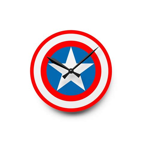 Captain America Clock (2 Sizes) - Acrylic Wall Clock - Etsy
