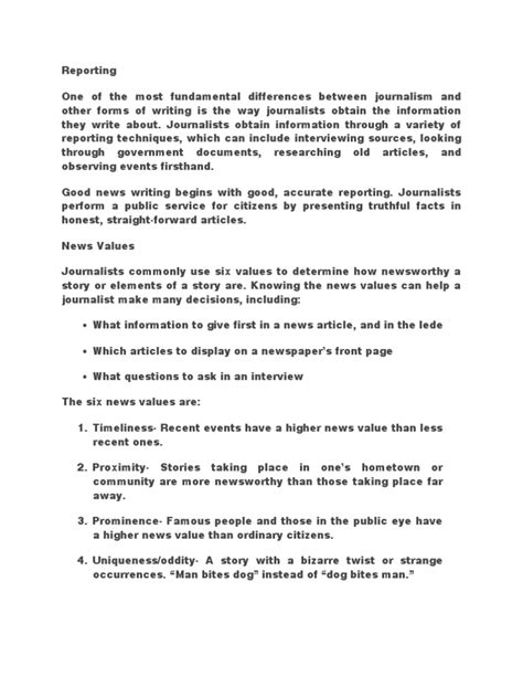 Foundations Of Journalism Reporting Techniques News Values Libel