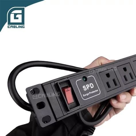 Pdu 8 Port 1u Usa Socket 19 110v 15a Spd Power Distribution Unit