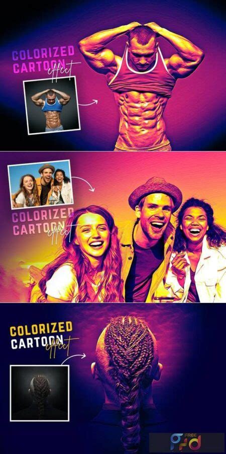 Colorized Cartoon Effect B9e9sj2 Freepsdvn