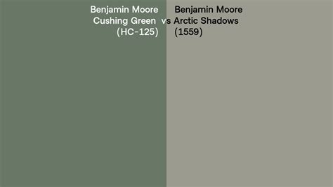 Benjamin Moore Cushing Green Vs Arctic Shadows Side By Side Comparison