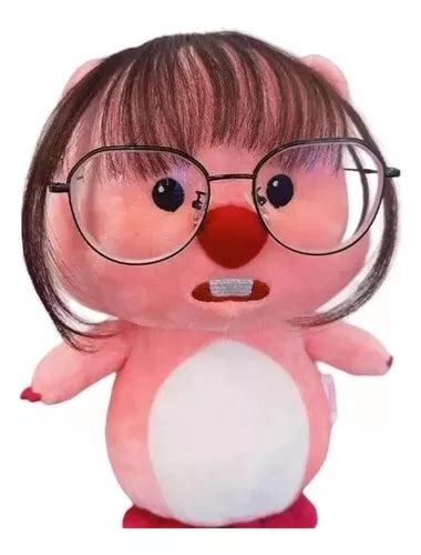 Loopy El Castor Peluche Peluca Con Gafas 20cm Cuotas Sin Interés