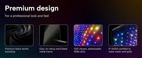 Twinkly Lightwall 86 X 9 Ft Black Backdrop With Stand And Music