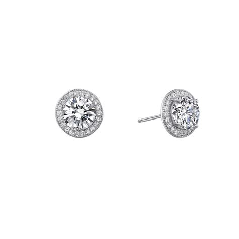 Timeless Elegance For Everyday Wear Earrings Are Set With Simulated Diamonds In Sterling Silver