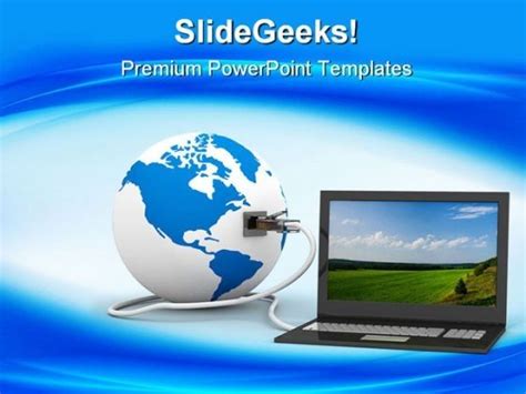 Global Communication Computer Powerpoint Templates And Powerpoint
