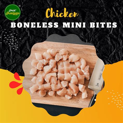 Chicken Boneless Breast Mini Bites 1kg Meat Amingo