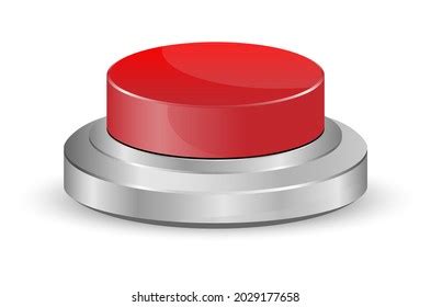 Cartoon Red Button Side View Vector Stock Vector Royalty Free