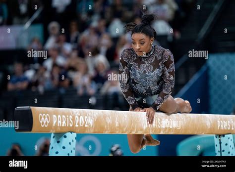 Biles Simone Usa Am Schwebebalken Fra Olympische Spiele Paris 2024