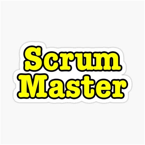 Scrum Master Sticker By At349ks3d Redbubble