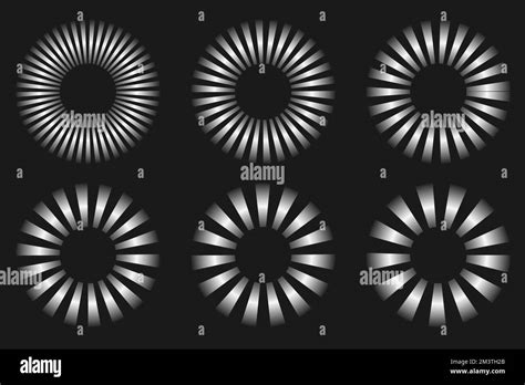 Silver 3d Circles On A Black Background Isolated Vector 3c Objects