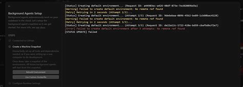 Background Agent Git Connexion Bug Reports Cursor Community Forum