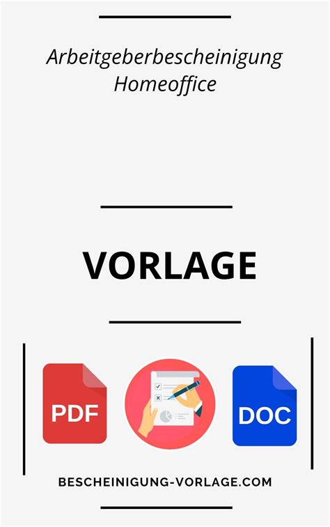 Arbeitgeberbescheinigung Homeoffice Muster Vorlage