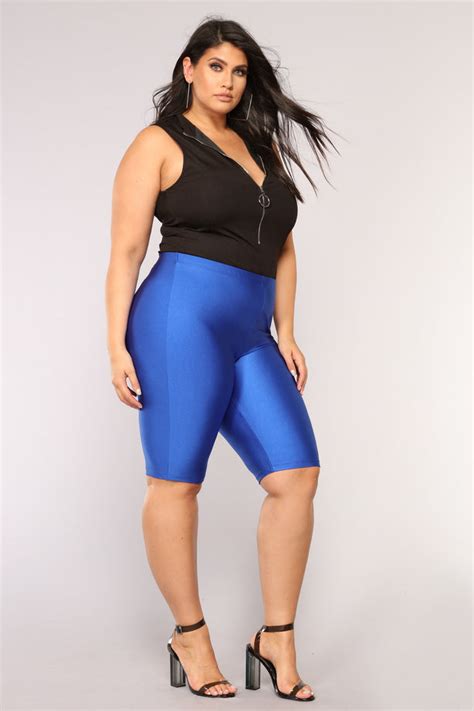 Curves For Days Biker Shorts Royal Fashion Nova