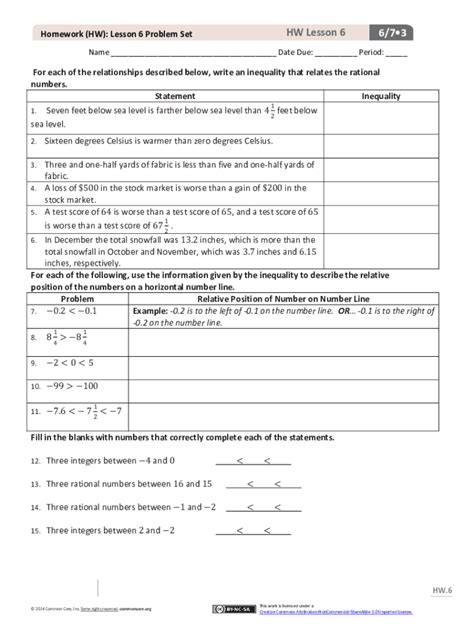Fillable Online Name Date Period Lesson 6 Homework Practice Ms