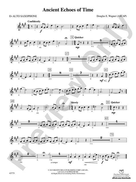 Ancient Echoes Of Time E Flat Alto Saxophone E Flat Alto Saxophone