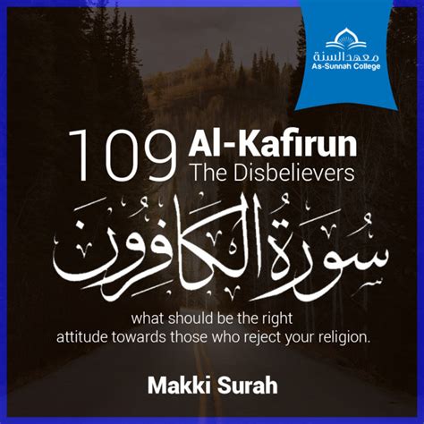 Tafseer Of The Surah The Disbelievers Al Kafirun The Faithless