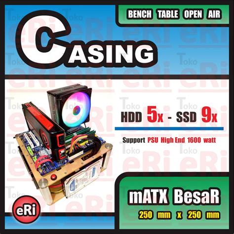 Jual Matx Besar Casing Pc Komputer Gaming Open Air Akrilik Acrylic