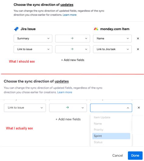 jira issue field no longer an option when setting up recipe monday