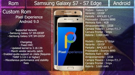 Rom Pixel Experience Android 9 0 Samsung Galaxy S7 S7 Edge Youtube