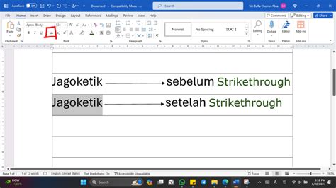 Memanfaatkan Superscript Subscript Dan Strikethrough Dalam Microsoft Word