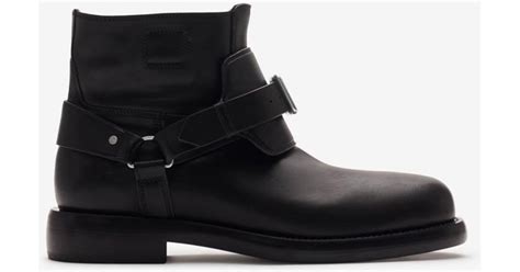 Burberry Leather Cobble Boots In Black For Men Lyst