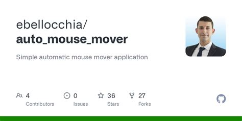 Github Ebellocchiaautomousemover Simple Automatic Mouse Mover