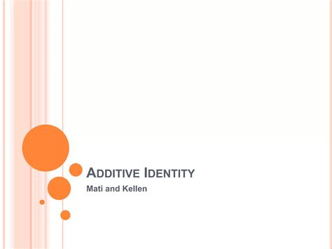 Additive Identity Ppt
