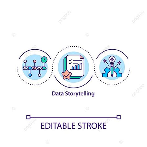 Data Storytelling Concept Icon Outline Data Storytelling Story Vector