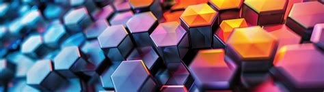 Premium Photo A Vividly Colored Abstract Hexagonal Pattern